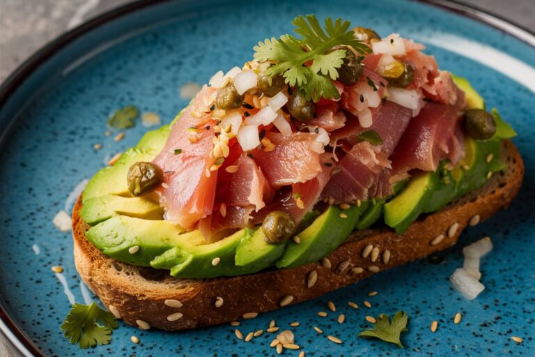 Tuna & Avocado Toast - Yummy Olivia Recipes